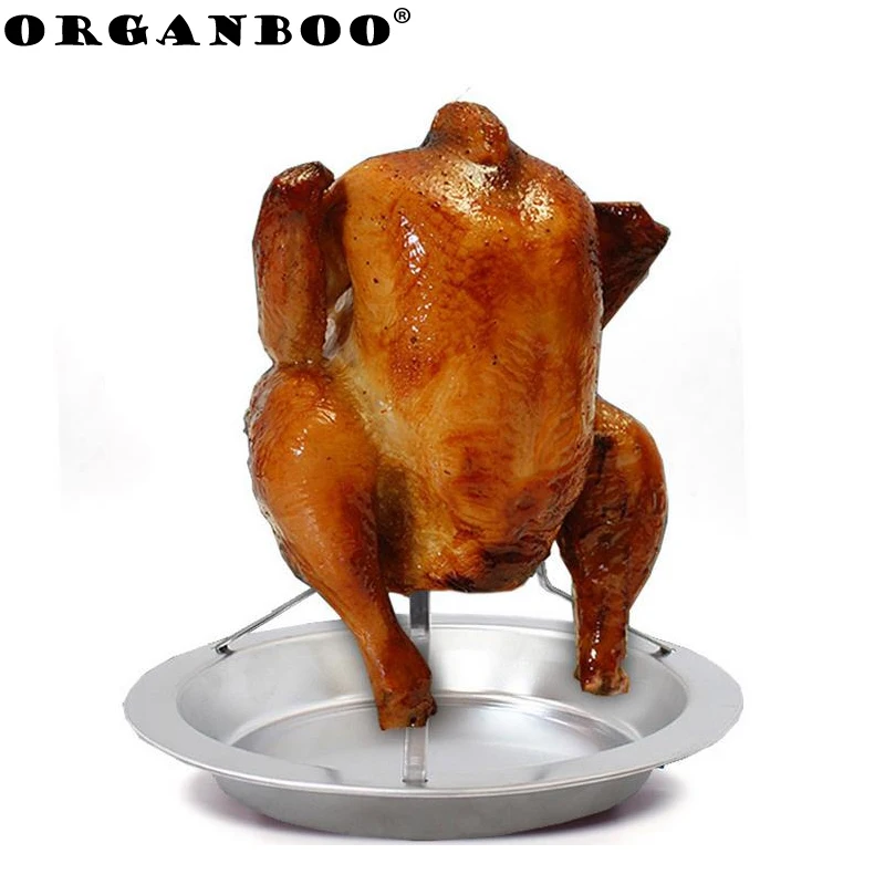Organboo 1pc Bbq Non-stick Chicken Duck Stand Rack Stainless Steel ...