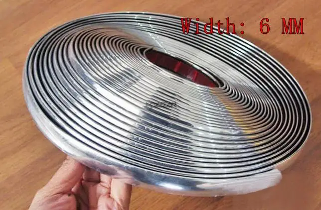 0.6cm*15m/Lot Chromium Styling Strip Exterior Decoration Chrome ...