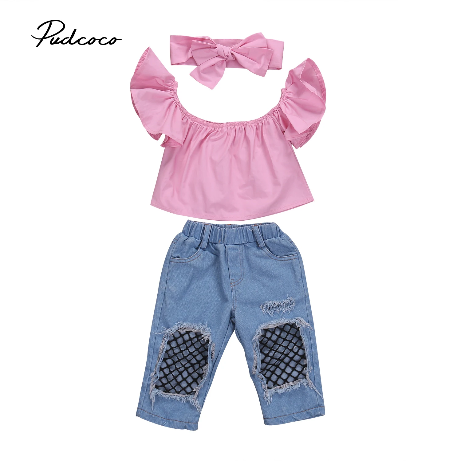 2021-Brand-New-3Pcs-Kids-Baby-Girls-Toddler-Infant-Off-Shoulder-Tops ...