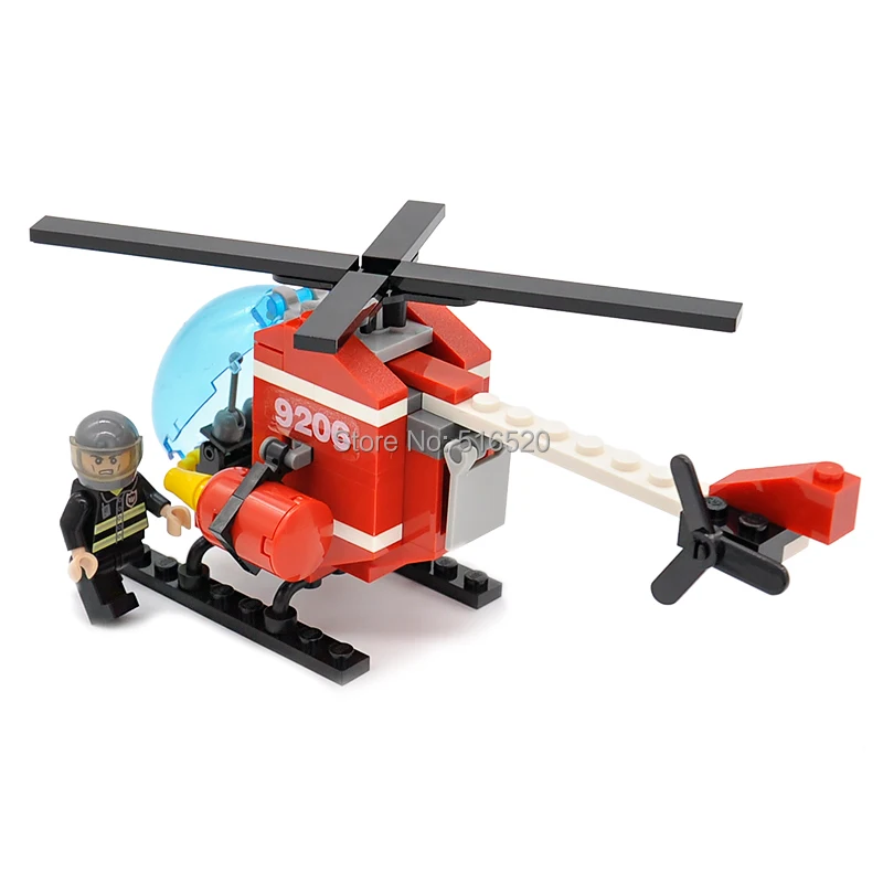 Produs GUDI Legoingly Airbus Airplane Building Block Bricks Red Fire ...