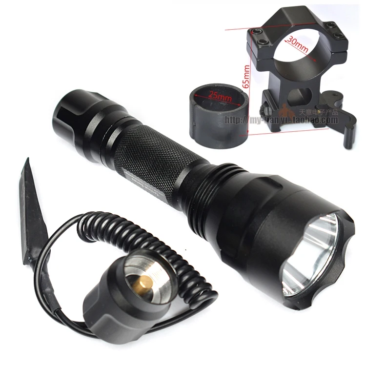 CREE XM-L2 LED 5 Modes LED Flash Light Tactical Gun Flashlight Torch or ...