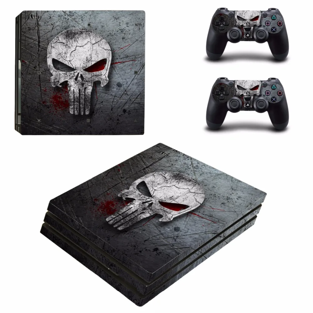 Skull Skin Sticker for Sony Playstation 4 PS4 Pro Console and 2 ...