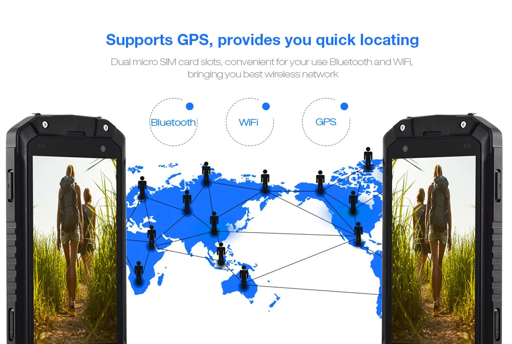 Телефон GuoPhone V9 V9 PRO с IP68 MTK6580 Android 5,1 3G GPS AGPS 4,5 дюймов экран ударопрочный ...