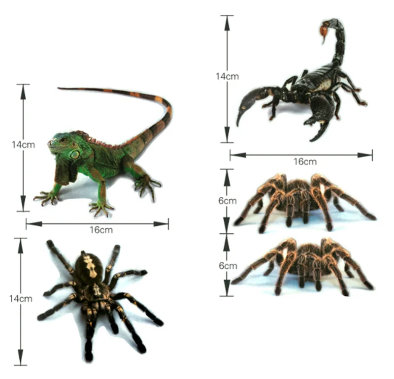 3D Car Sticker Animals Bumper Spider Gecko Scorpions For Toyota Toyota ...