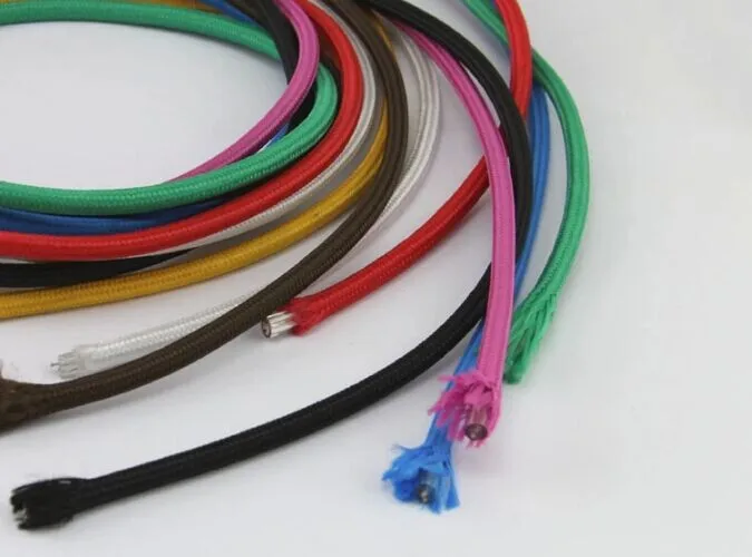 Câble-fil,Fil électrique tressé en tissu rétro, Vintage, luminaire ...