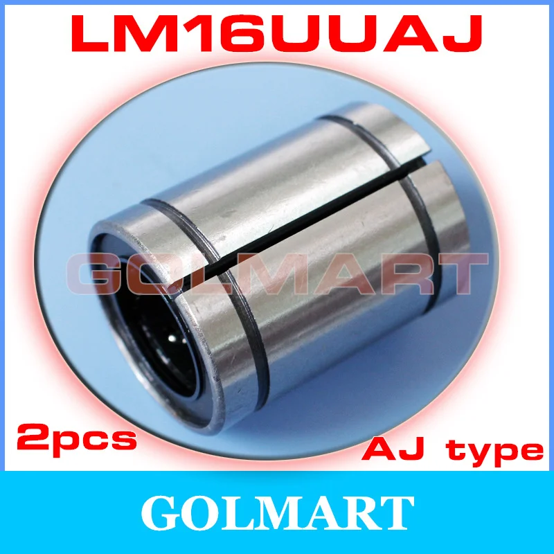 2 stks LM16UUAJ 16mm rail as Verstelbare AJ type Lineaire Kogellager ...