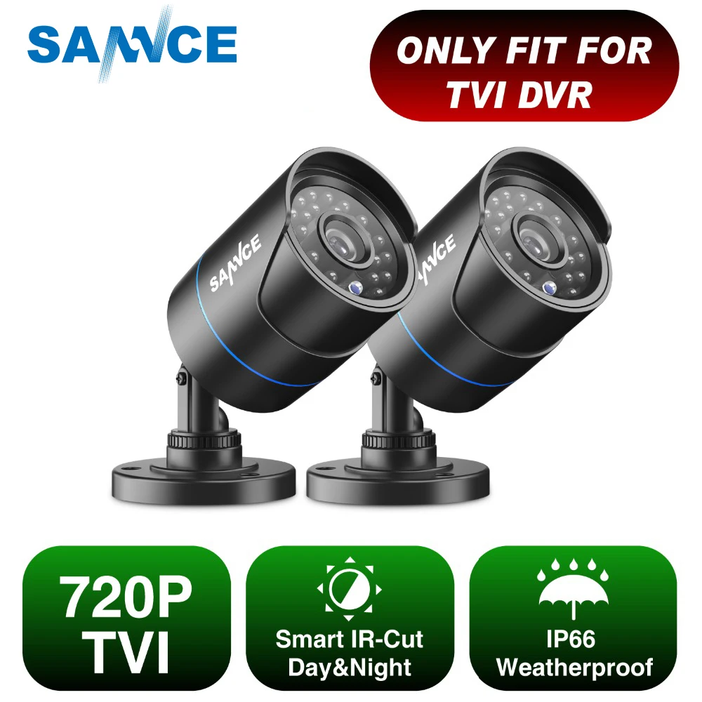 SANNCE 2pcs AHD 720P HD 1 0MP High Resolution CCTV Security Cameras H SANNCE 2pcs AHD 720P HD 1 0MP High Resolution CCTV Security Cameras H