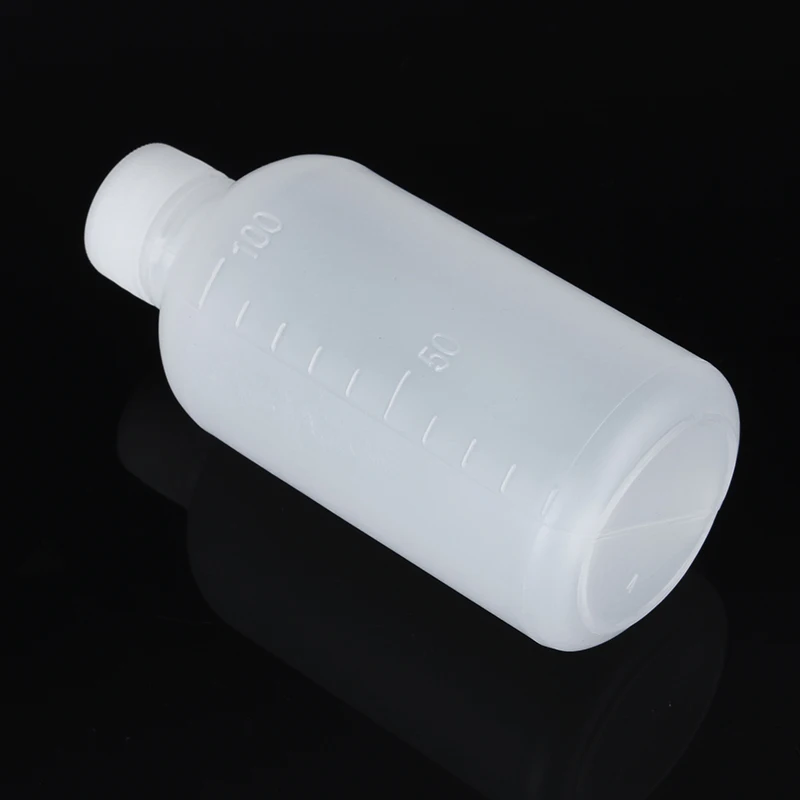 100ml Clear Plastic Laboratory chemistry Agent Bottle Sample Reagent ...