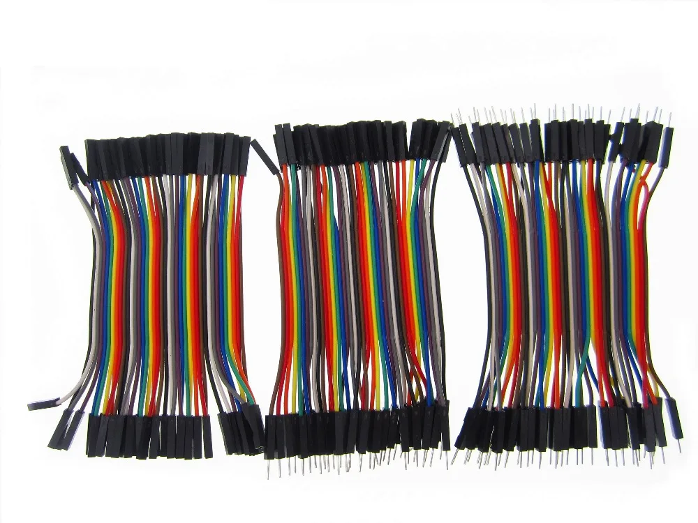 120pcs Dupont Breadboard Pack PCB Jumpers 10CM 2.54MM Wire Male To Male ...