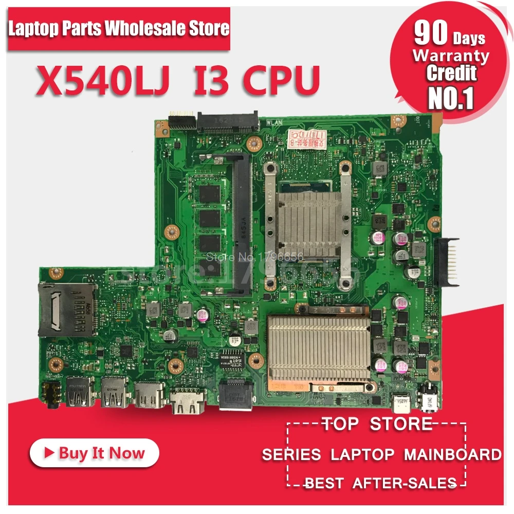 X540 For ASUS X540LJ Laptop motherboard X540LJ mainboard I3 CPU GT920M ...
