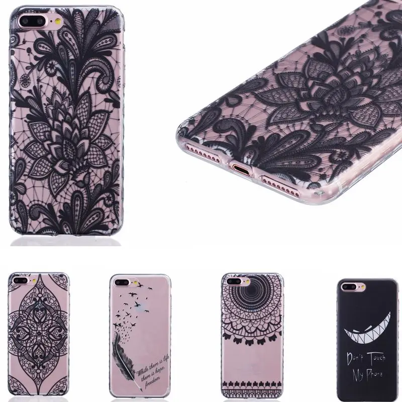 Quality Fashion Beautiful Lace Rose Soft Back Cover Case for Apple ...