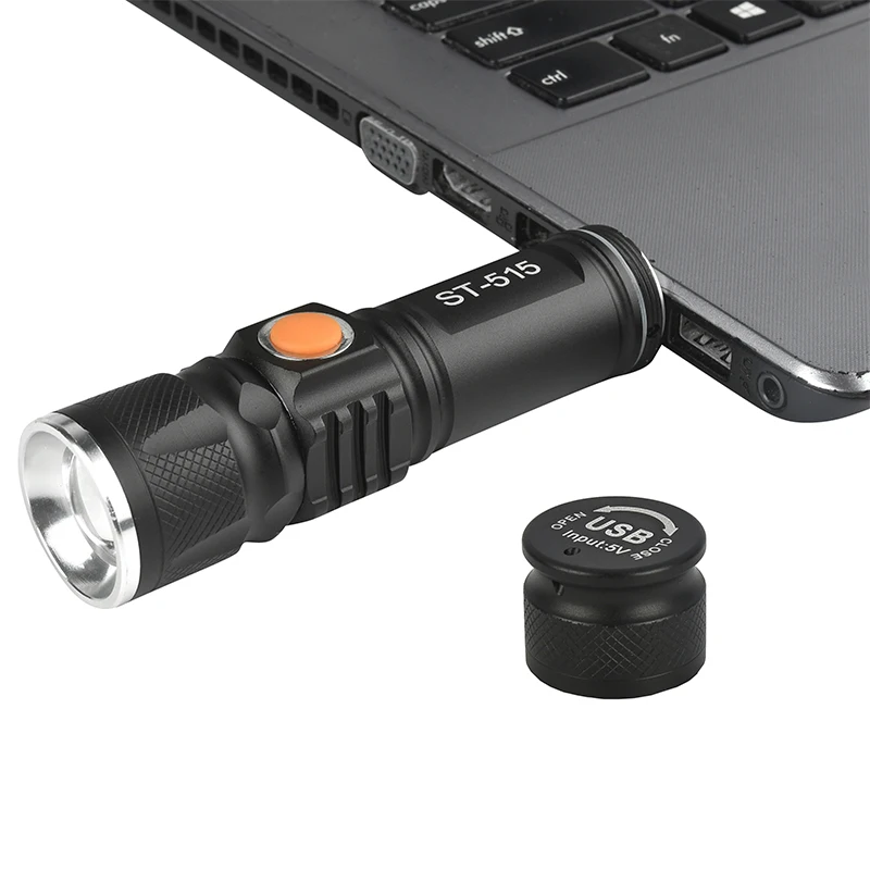 Probe Shiny St-515 Powerful Led Flashlight Rechargeable Usb Flashlight ...