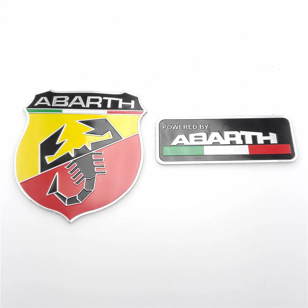 60*53mm FOR abarth sticker 80*30mm abarth Labeling Car Alloy Badge ...