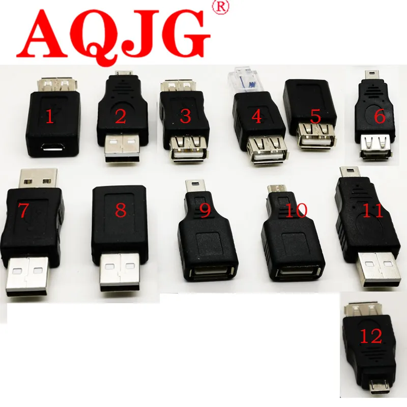 OTG USB 2.0 A 수-암 마이크로 USB 미니 B 체인저, 데이터 변환기 어댑터, 고품질