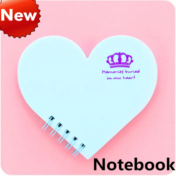 2015 Newest Cute Small Heart Shape Notebook Paper Memo Notebooks Weekly ...