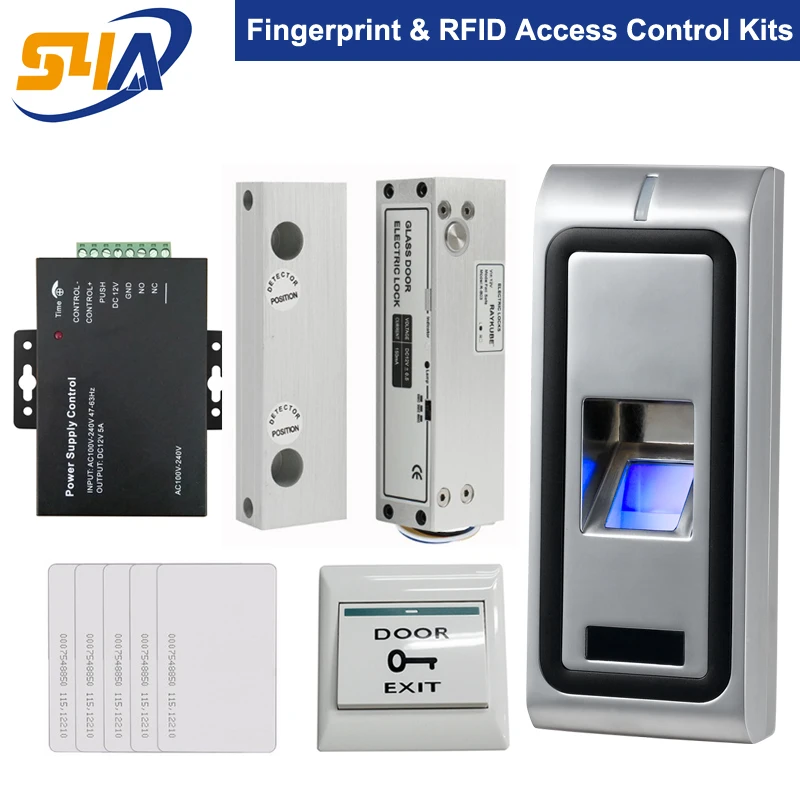 Frameless Glass Door Lock Fingerprint RFID Access Control System|rfid ...