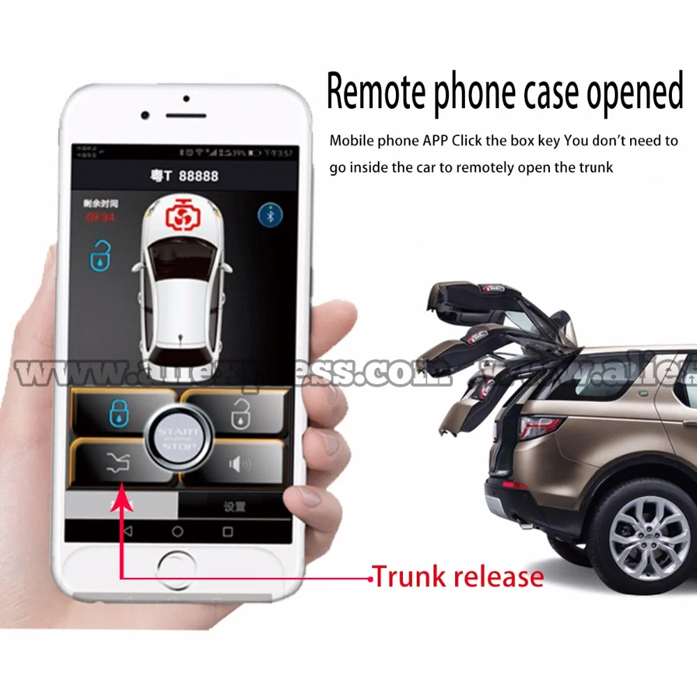 Universa Smart key Smartphone car PKE alarm system compatible with ios ...