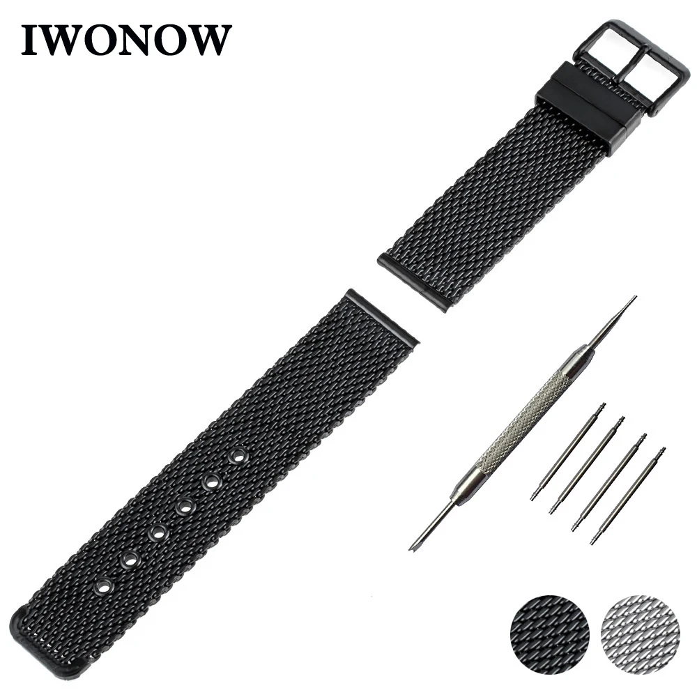Stainless Steel Watch Band 20mm 22mm for Timex Weekender Expedition Pin ...