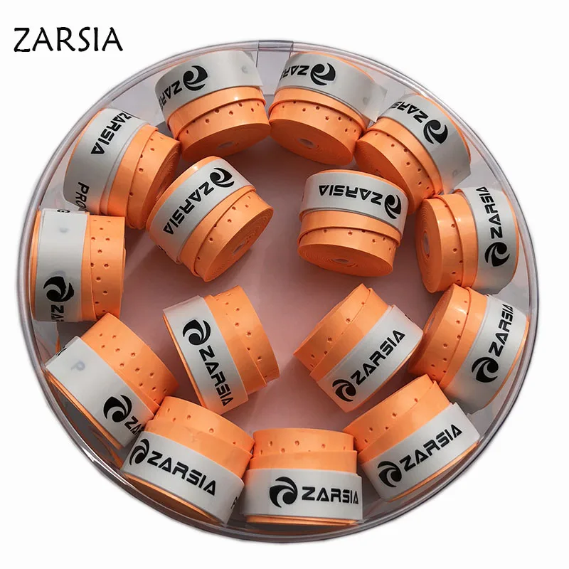 (orange) 60 Pcs Zarsia Sticky Feel Tennis Overgrip, Perforated ...