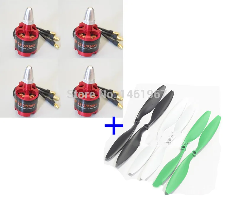4x DJI 2212 920KV Brushless Motor &1045 CW & CCW Propeller 10" Props ...