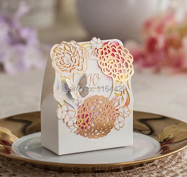 20pcsEuropean sugar box flower shaped candy box gift box christmas gift ...