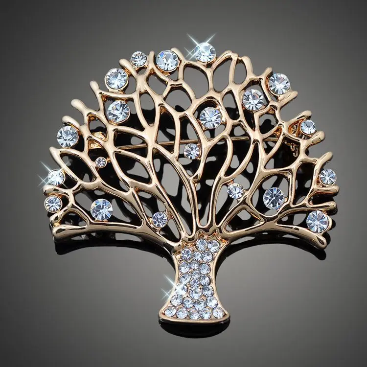 Fashion High grade Rhinestone tree brooch Tree of Life with Cystal ...