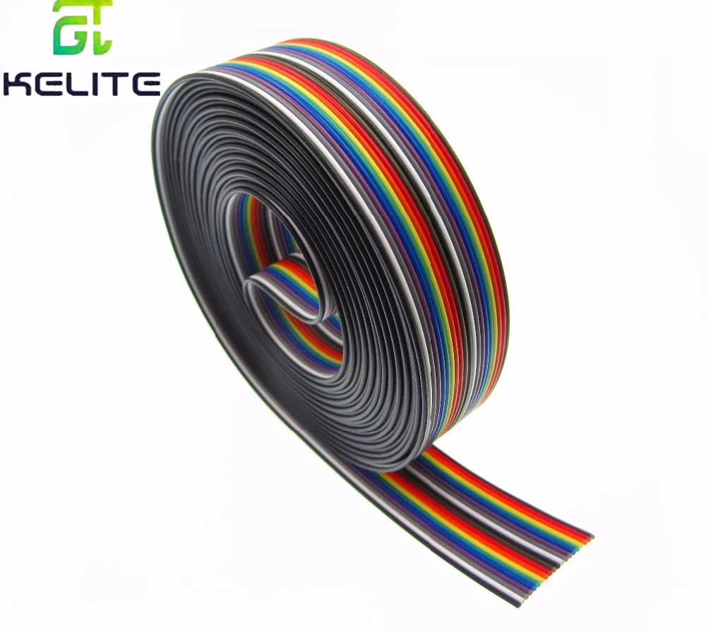 10-Way-20-Way-Flat-Color-Rainbow-Ribbon-Cable-Wire-10P-20P-1-27MM-Pitch ...