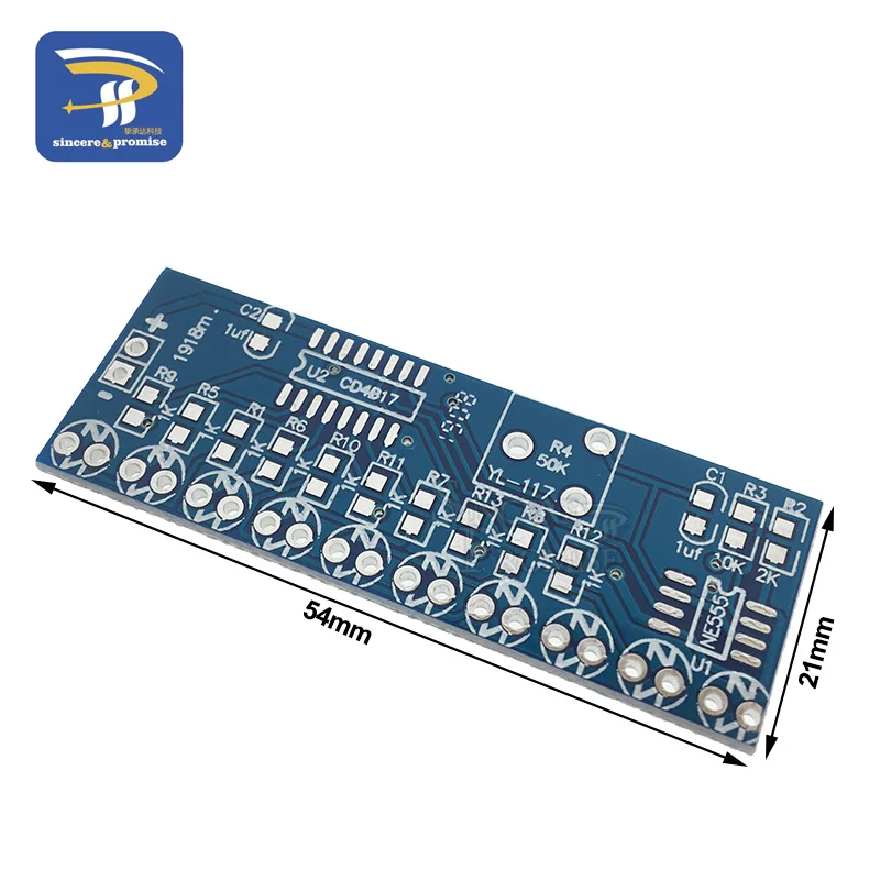 NE555 CD4017 Running LED Flow Light Electronic Production Suite Control ...