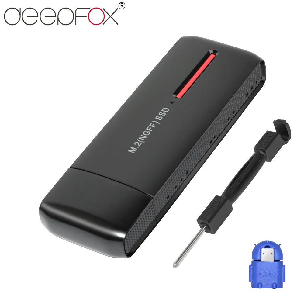 DeepFox USB3.0 to M.2 NGFF SATA based B Key SSD Card Reader Enclosure ...