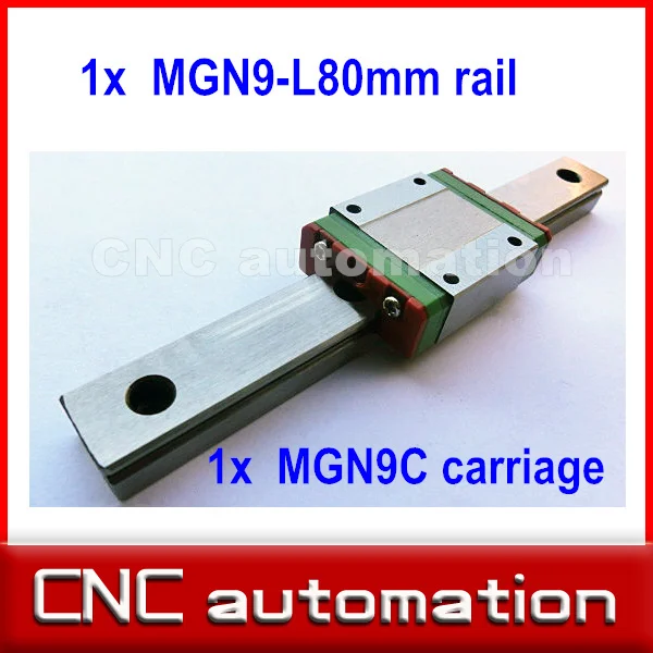 1pc 9mm width linear guide rail 80mm MGN9 + 1pc MGN MGN9C Blocks ...