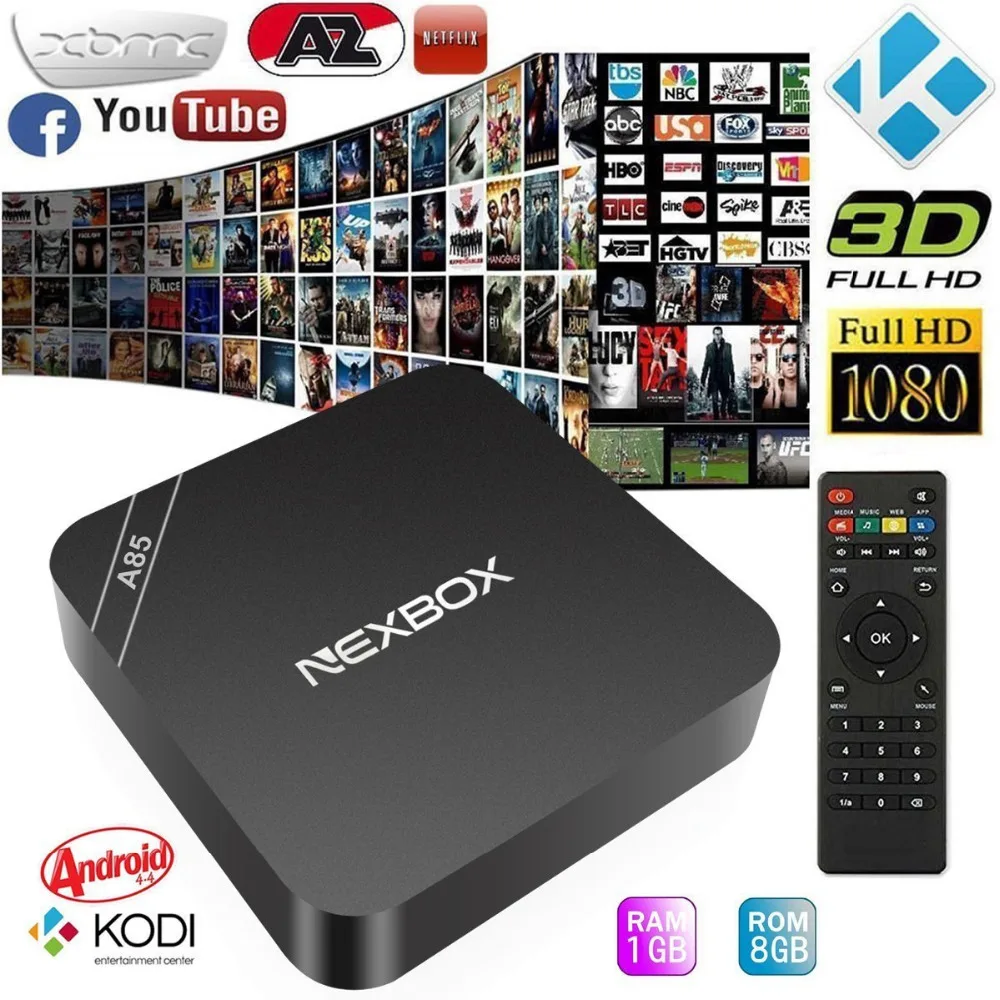 A85 Nexbox Tv Box Kodi Amlogic S805 Quad Core 1gb/8gb Iptv Android 4.4 ...