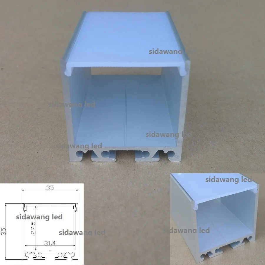 6pcs/lot,1000mmx35mmx35mm Led Aluminum Profile,Aluminum extrusion led ...