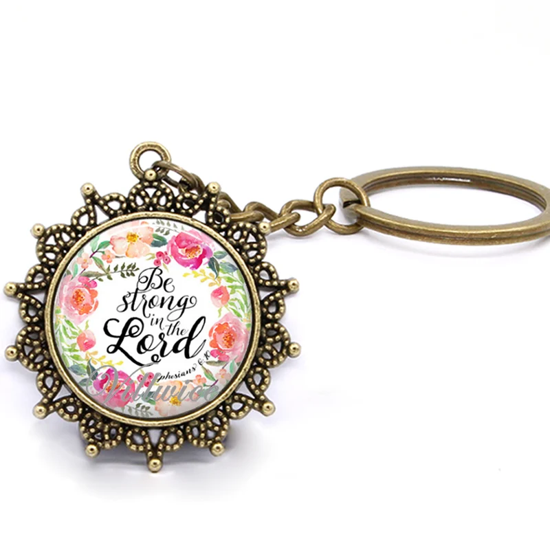 Villwice Vintage Bible Verse Key Chains Quote Scripture Faith Religious ...