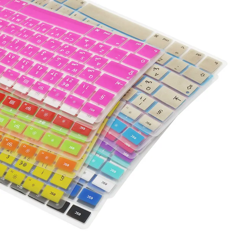 Clavier,Autocollant de couverture de clavier en Silicone, étiquette de ...