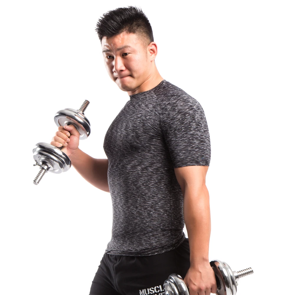 Muscle Alive Men's Bodybuilding Tight Tee Shirt Fitness Workout ...