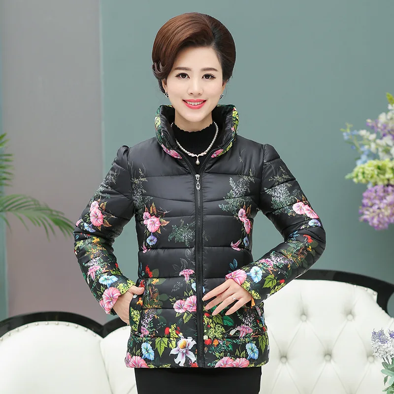 2021 Winter Jackets Women Chinese Style Plus Size Mother Clothing ...