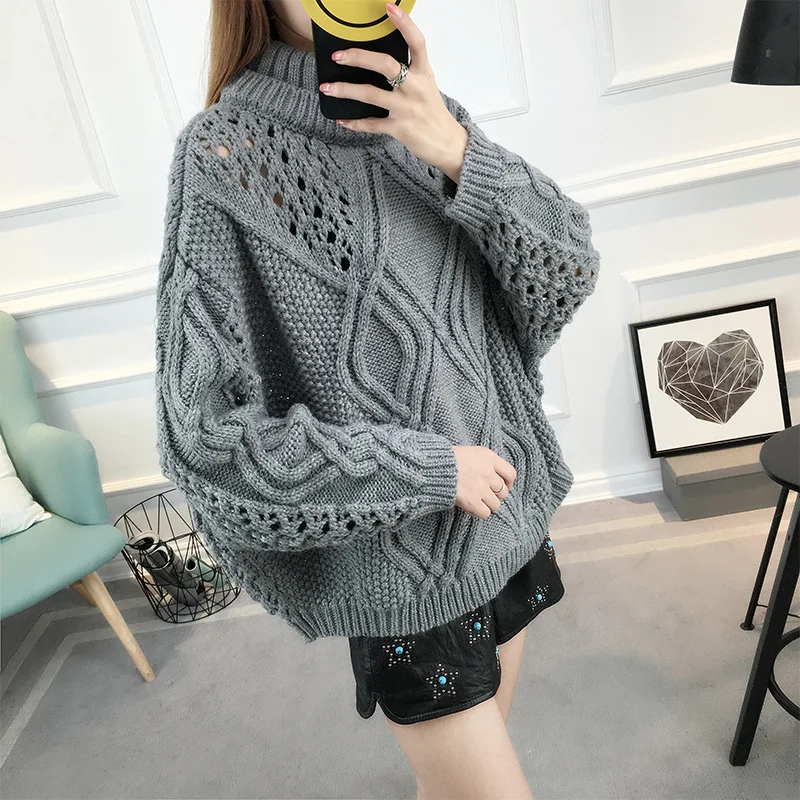 5801 (0 3 3) real shot jacquard double headed bat sleeve sweater 45|bat ...