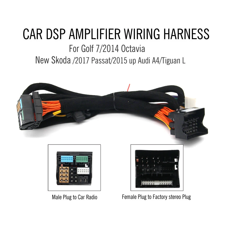 Car Dsp Amplifier Wiring Harness For New Skoda /2017 Passat/2015 Up ...