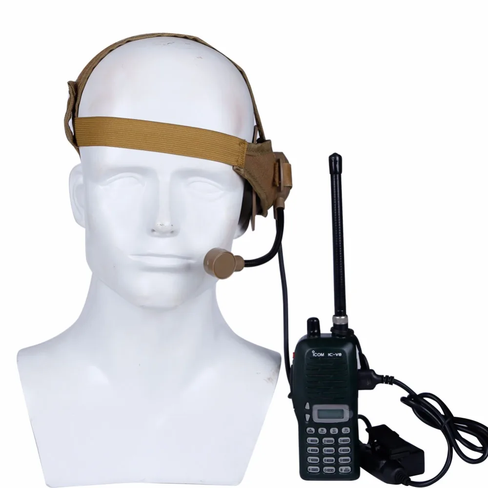 Military Shooting Tactical Headset Microphone used with PTT Walkies ...