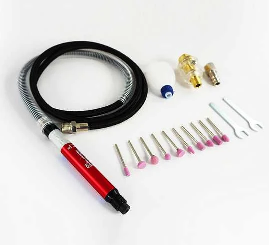 mini pneumatic Micro air Grinder set 54000RPM, air Grinding Tools set