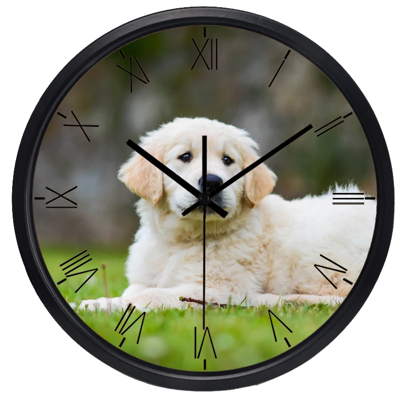 Golden Retriever Picture Wall Clock The New Home Decoration Fashion ...