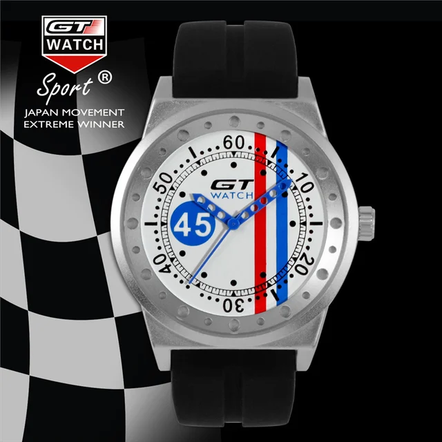 GT WATCH Grand Touring Silicone Quartz Watch Style Sports Racing car ...