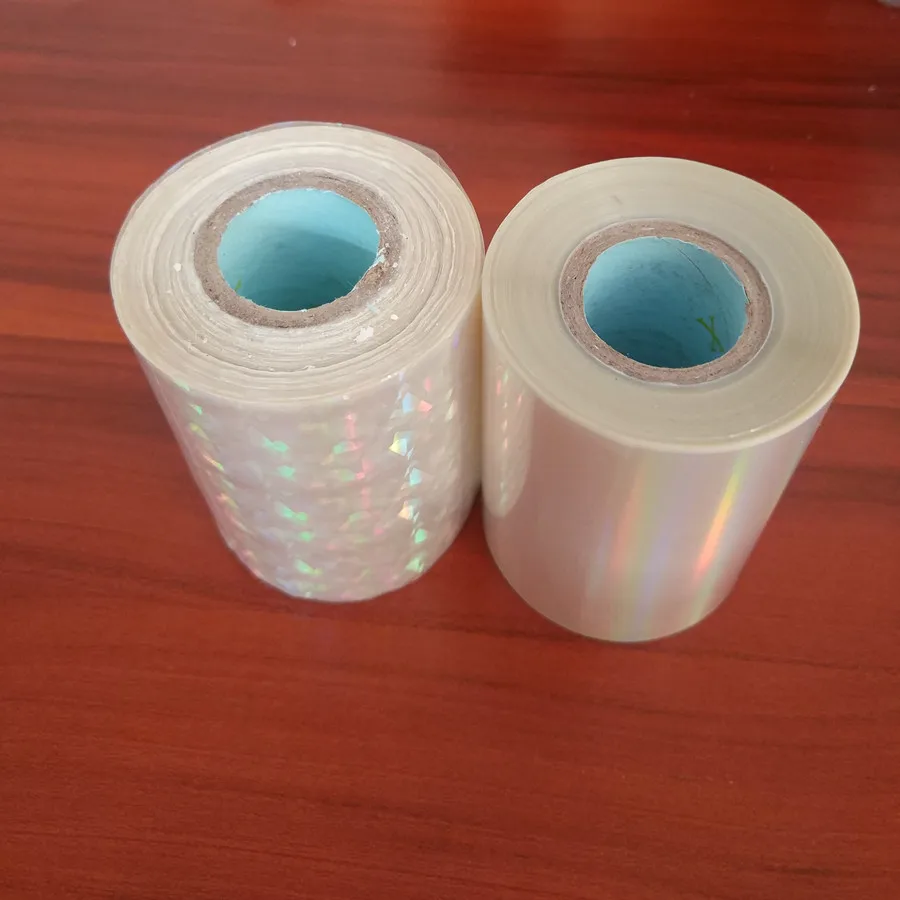 Two rolls Transparent holographic foil Hot stamping foil hot press on ...