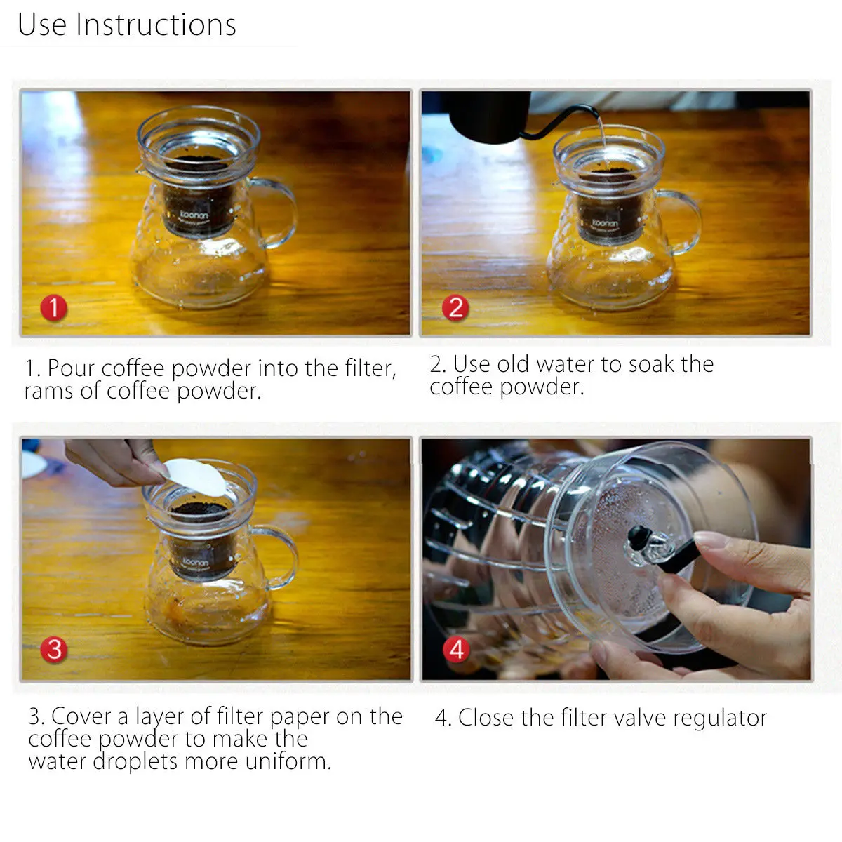 Glass Cold Ice Water Drip Coffee Maker Brew Pot Dripper Coffeemaker ...