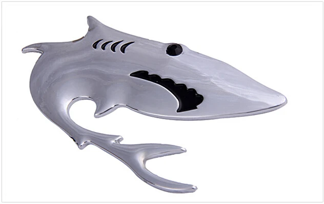 50pcs/lot Personalized 3D Full Metal Animal Shark Car Exterior Decals ...
