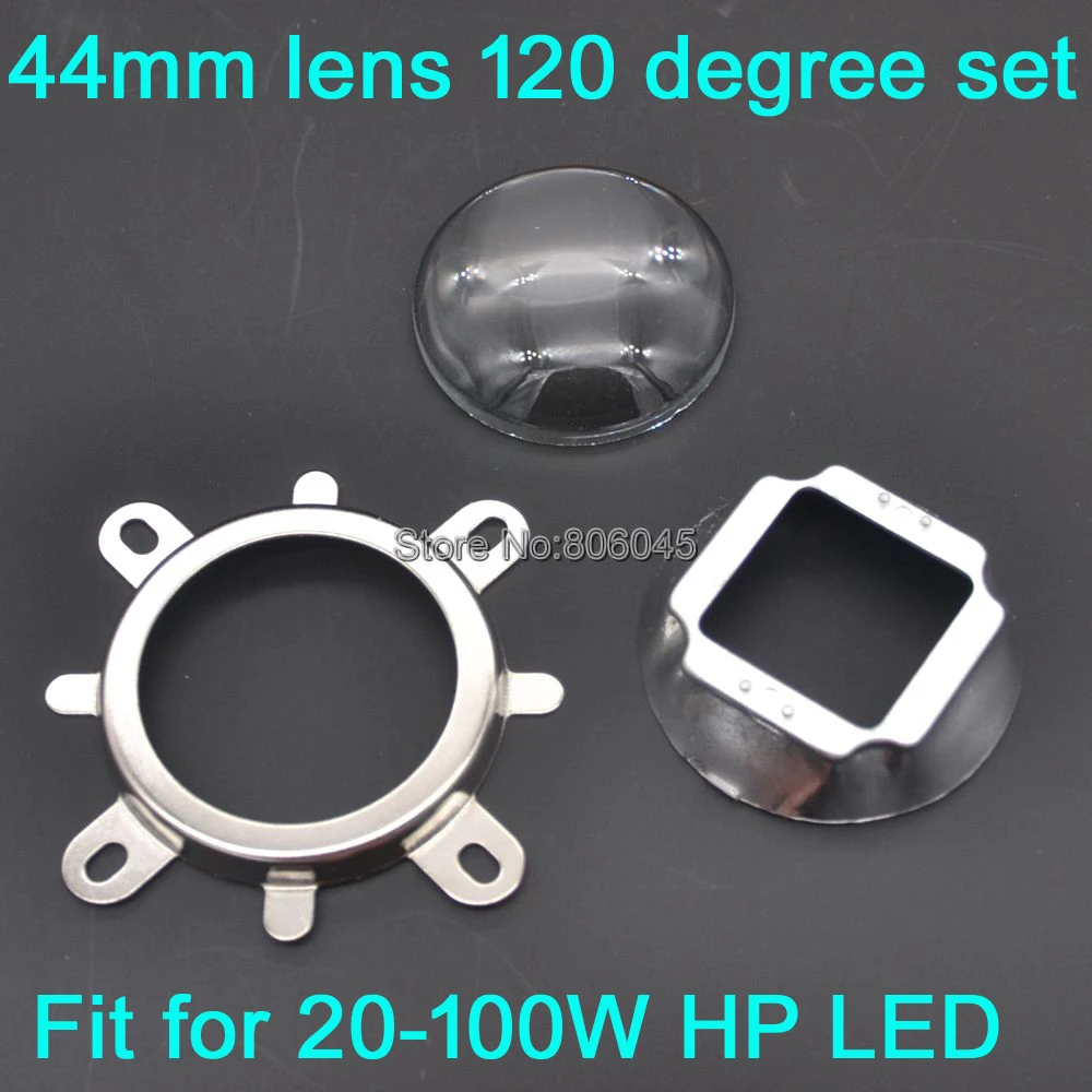 90 120 Degree Lens Collimator 44mm Lens & Reflector Collimator For LED ...