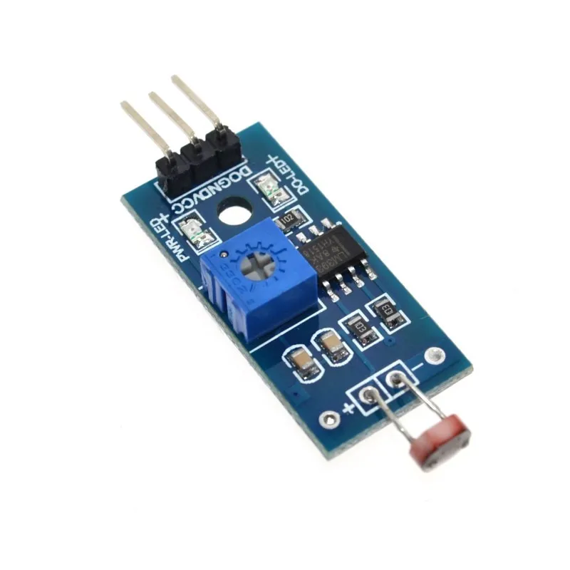 Photoresistor Light Detection Sensor with LM393 comparator.