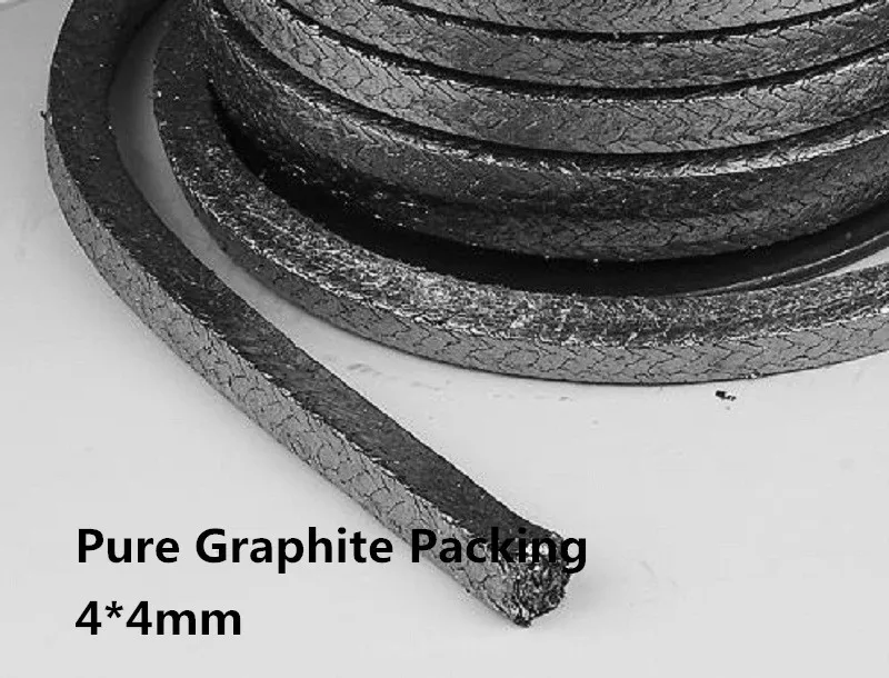 4*4mm Pure Graphite Packing 2meters /die Molded Sealing Rings /expanded ...