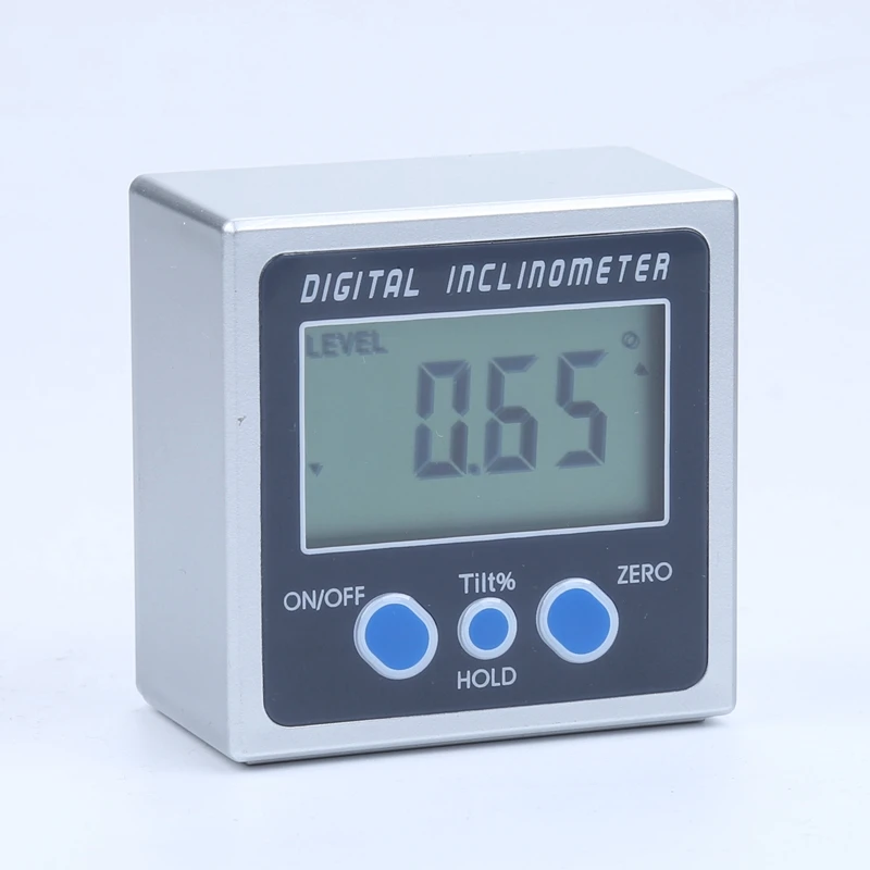 Mini Digital Inclinometer Electronic Protractor Magnetic Base 360 ...
