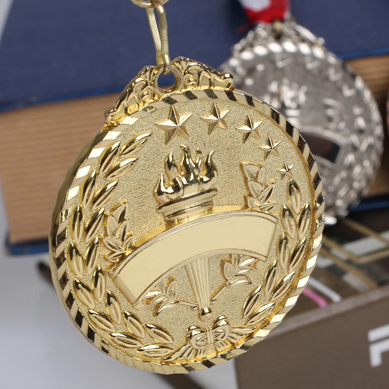 The Olympic Torch Gold Silver Bronze Medal Souvenir Zinc Alloy Official ...